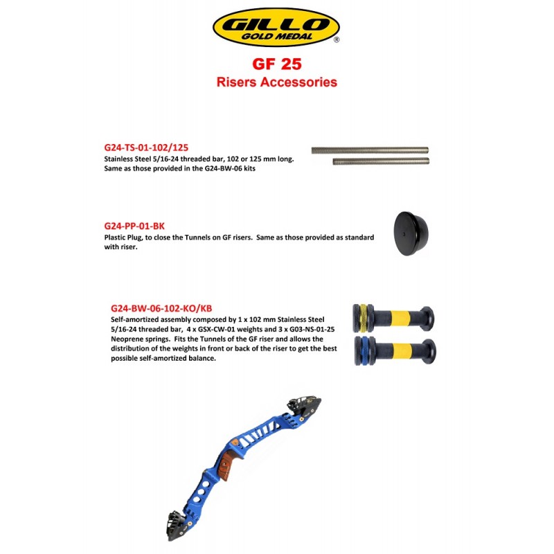 Recurve Target Bows : Gillo GF Riser Accessory 125mm threaded ...